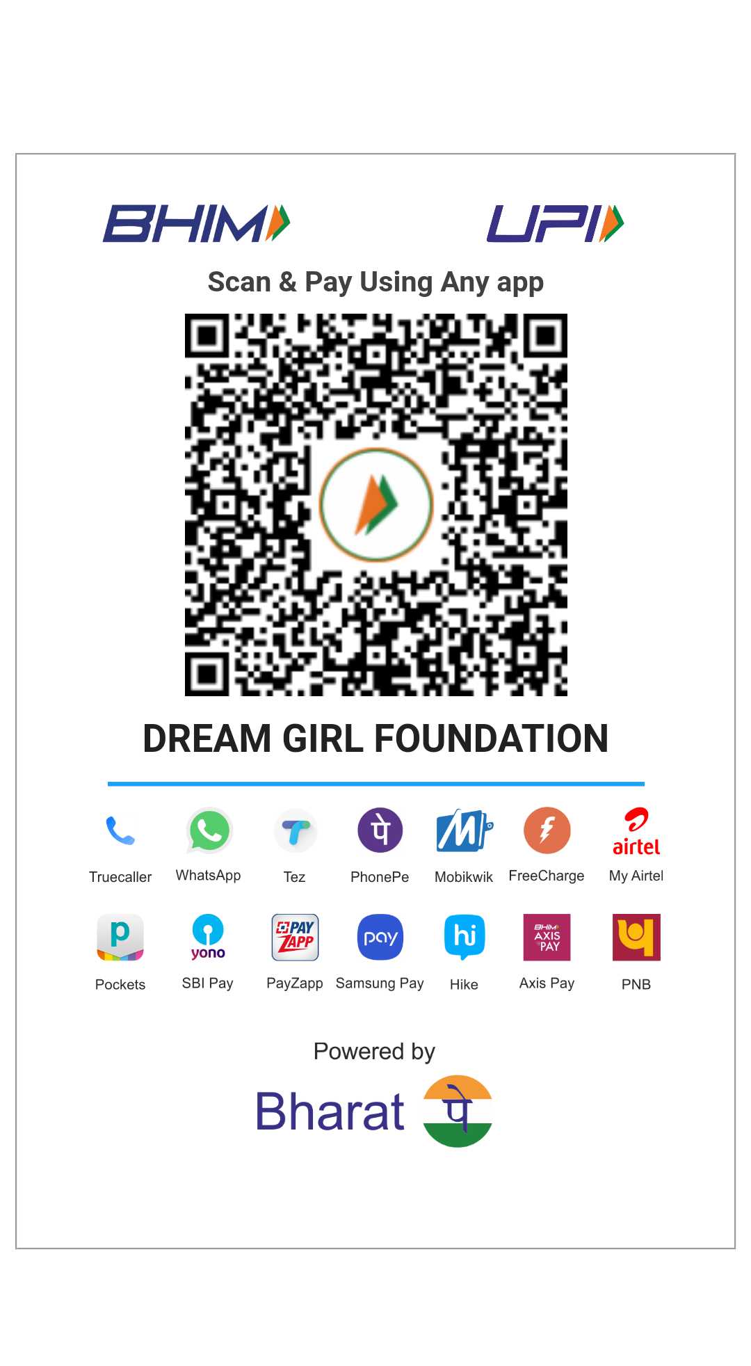 bharat pay – Dream Girl Foundation